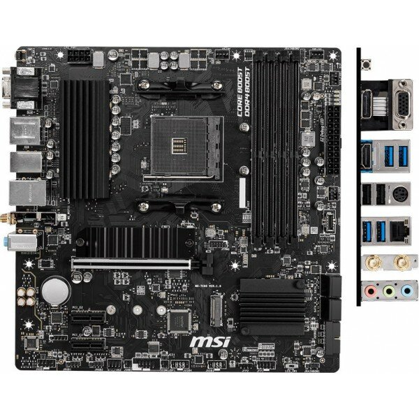 Материнская плата MSI B550M PRO-VDH WIFI, AM4, AMD B550, 4xDDR4, 4xSATA, 2xM.2, 1xPCIe 4.0 x16, 2xPCIe x1, 1xDisplayPort, 1xHDMI, 1xVGA, 1x 1Gb LAN, 2