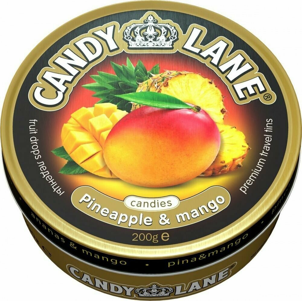 Леденцы "Candy Lane", вкус Ананас/Манго, 200 гр, 3 шт в упаковке