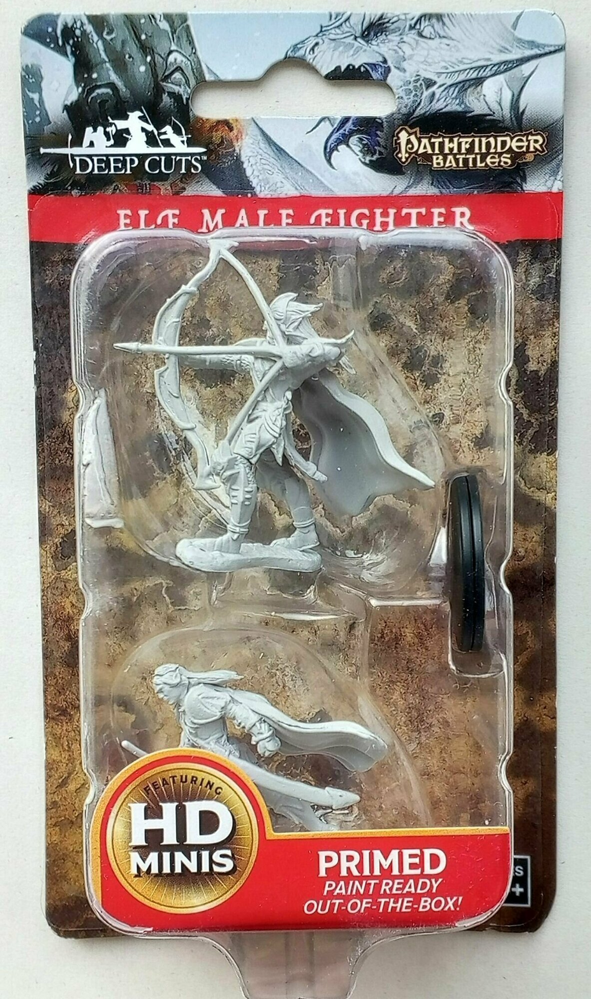 Эльф Воин. Набор из 2 фигурок для настольных игр WizKids. ДнД / Dungeons & Dragons, Pathfinder