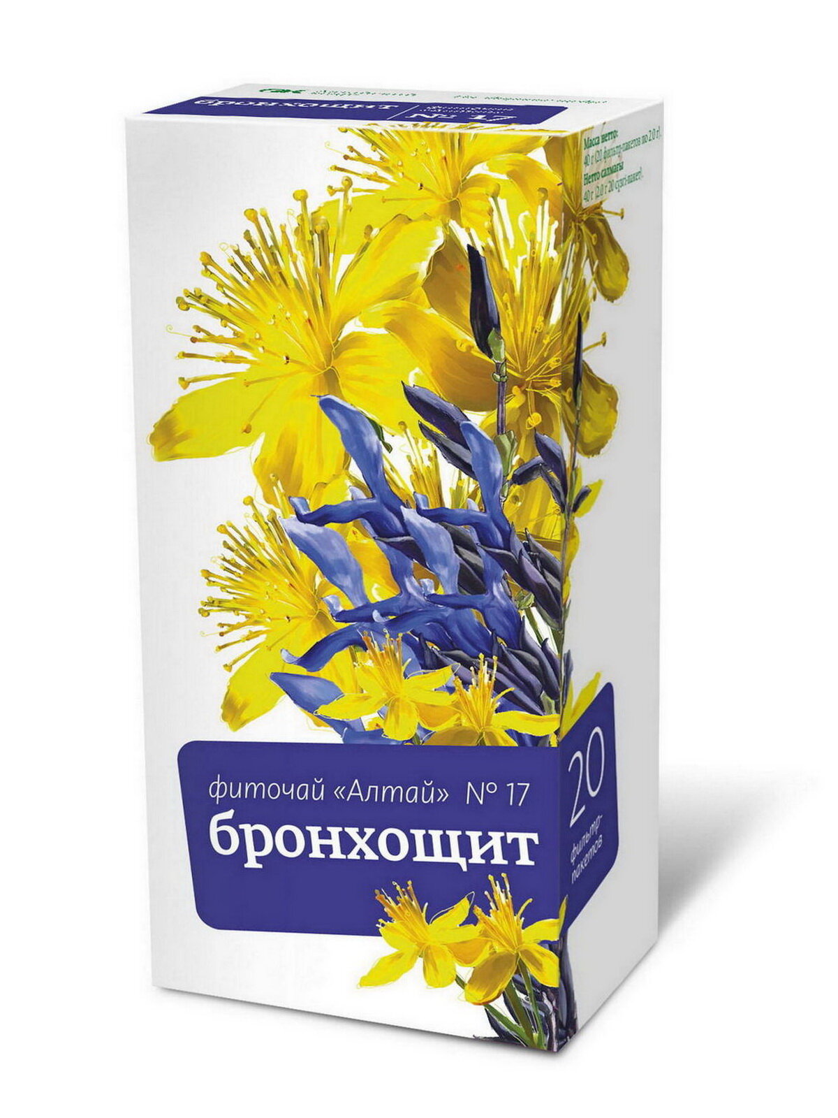 Фиточай Алтай № 17 Бронхощит, 20 фильтр-пакетов по 2,0 г