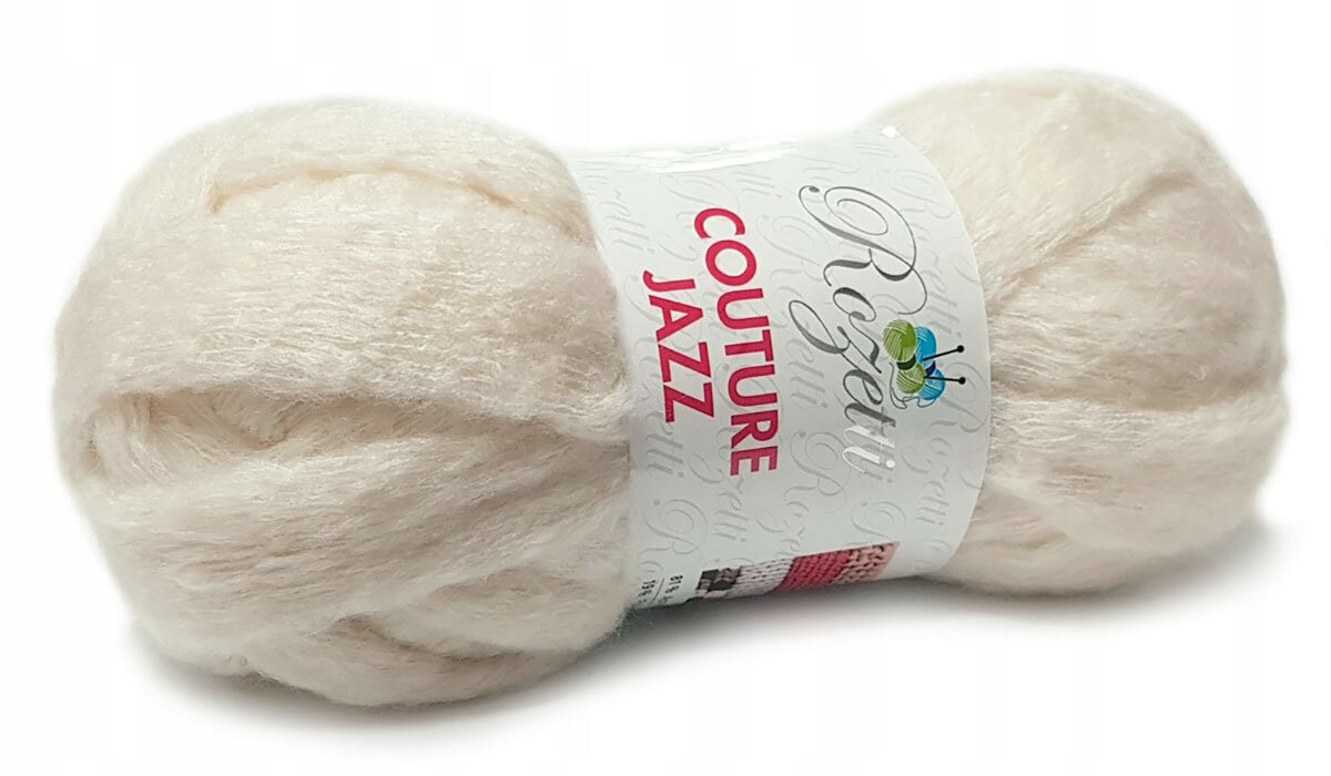 Пряжа Rozetti "Couture Jazz" акрил 81%, полиамид 19%, 100гр/15м (240-01 Белый) 1 упаковка (3 мотка)