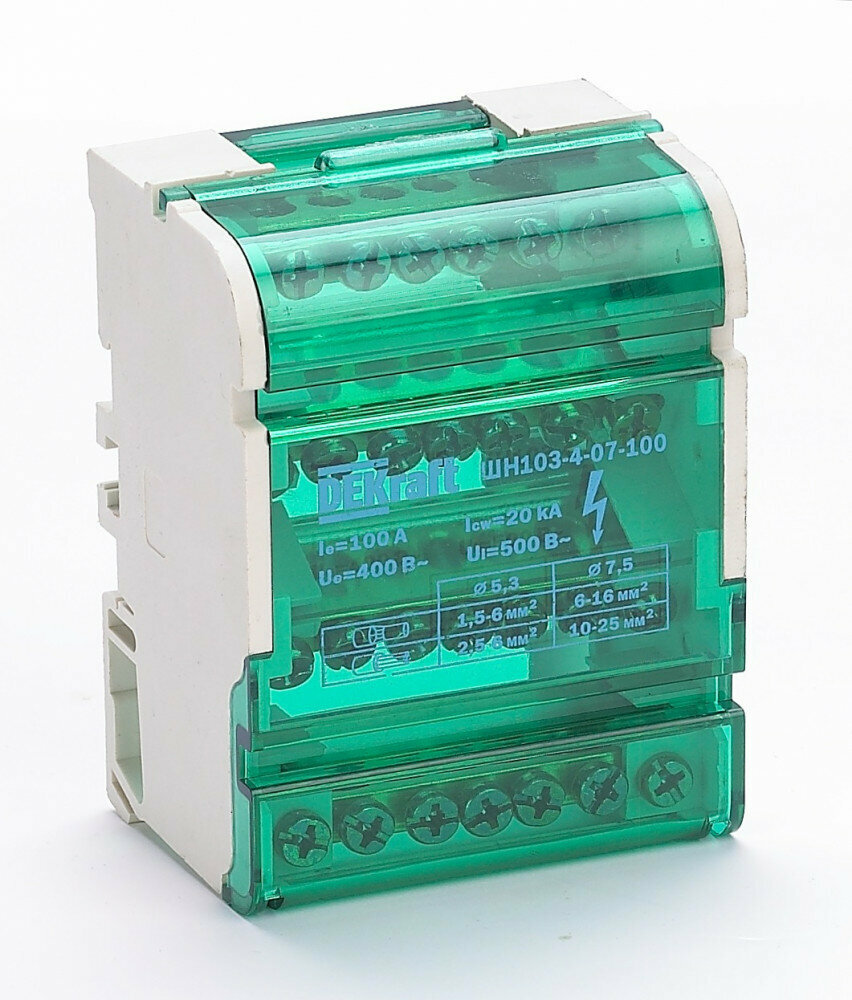 DEKraft ШН-103 Кросс-модуль на DIN-рейку 4х7 групп, 100А