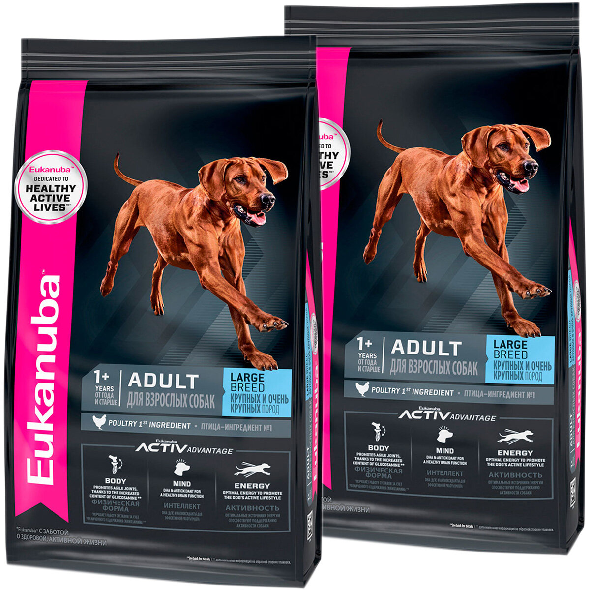 EUKANUBA ADULT LARGE BREED для взрослых собак крупных пород (3 + 3 кг)