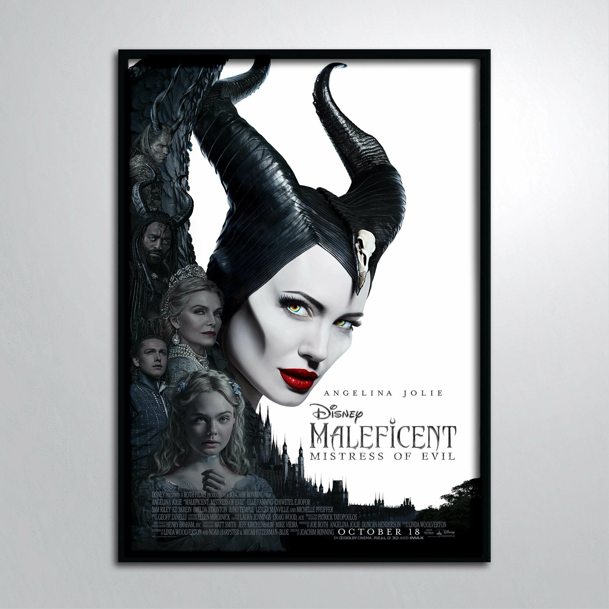 Постер в раме/Малефисента Владычица тьмы Анджелина Джоли Оригинал Герои Maleficent Mistress of Evil