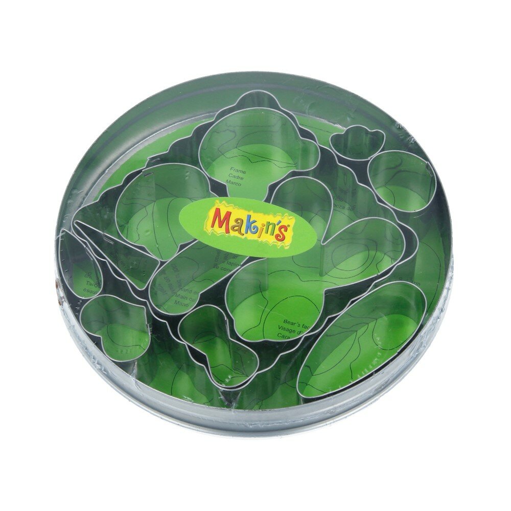 Makin`s набор жестяных каттеров №1 Животные, комплект 12 шт, резцов для вырубки 37008