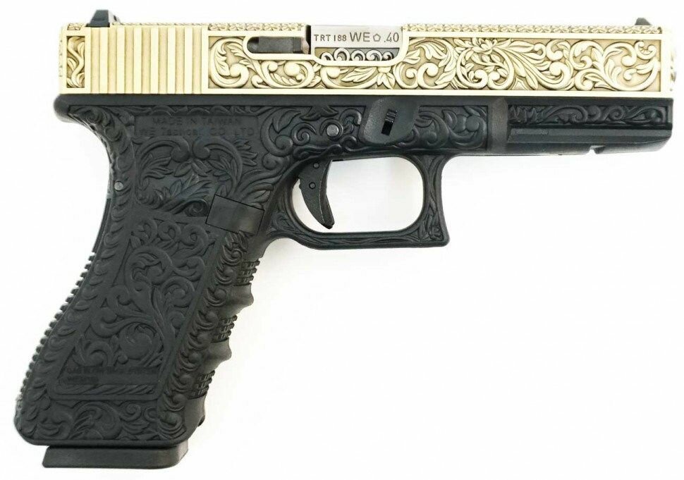Пистолет пневм. WE GLOCK-18 gen3, авт, под бронзу с гравир