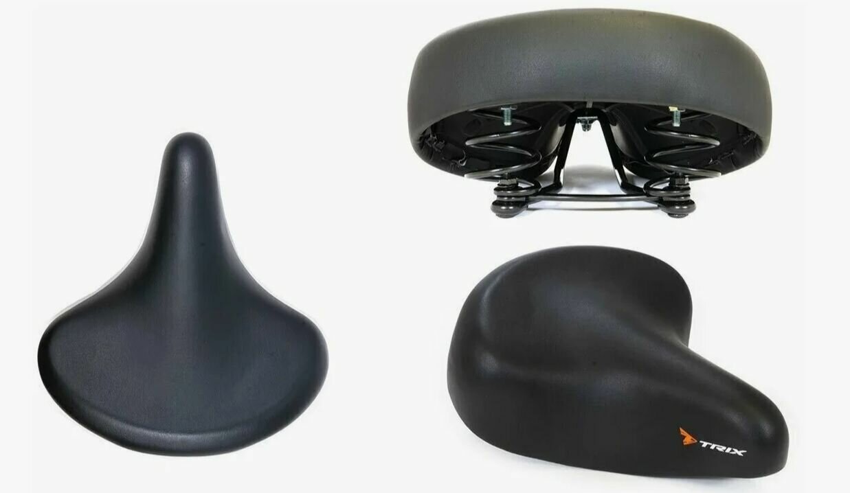 Седло TRIX комфорт 250x215 мм, пружинное, черное