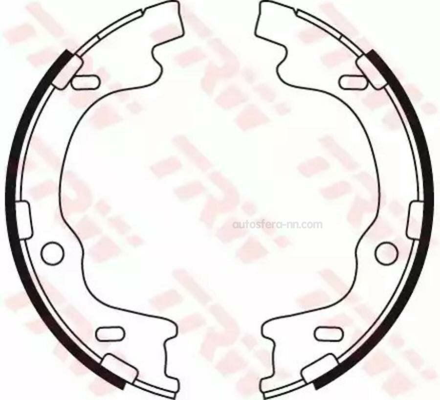 TRW GS8757 GS8757 [583501HA00] ! колодки барабанные ручника\ Hyundai I30, KIA Cee'd 1.4-2.0i/1.6-2.0CRDi 07>