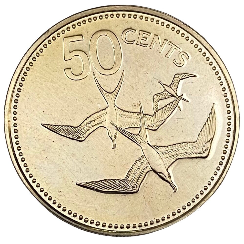 Белиз 50 центов 1976 г. (Орнитофауна Белиза - Фрегаты)