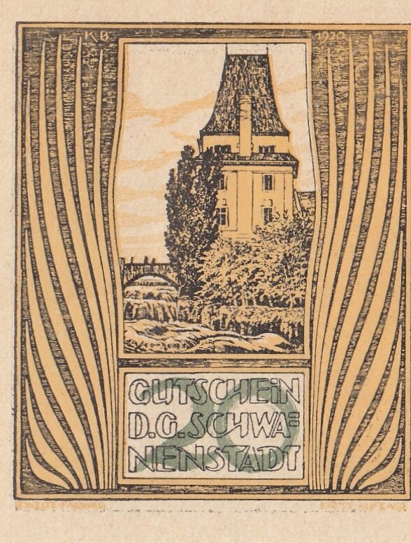 Австрия, Шваненштадт 20 геллеров 1914-1920 гг. (Вид 2)