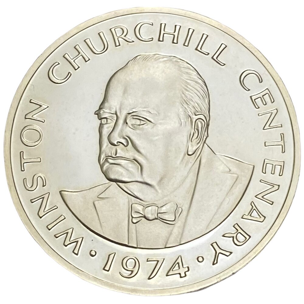 Теркс и Кайкос 20 крон 1974 г. (100 лет со дня рождения Уинстона Черчилля) (Proof)