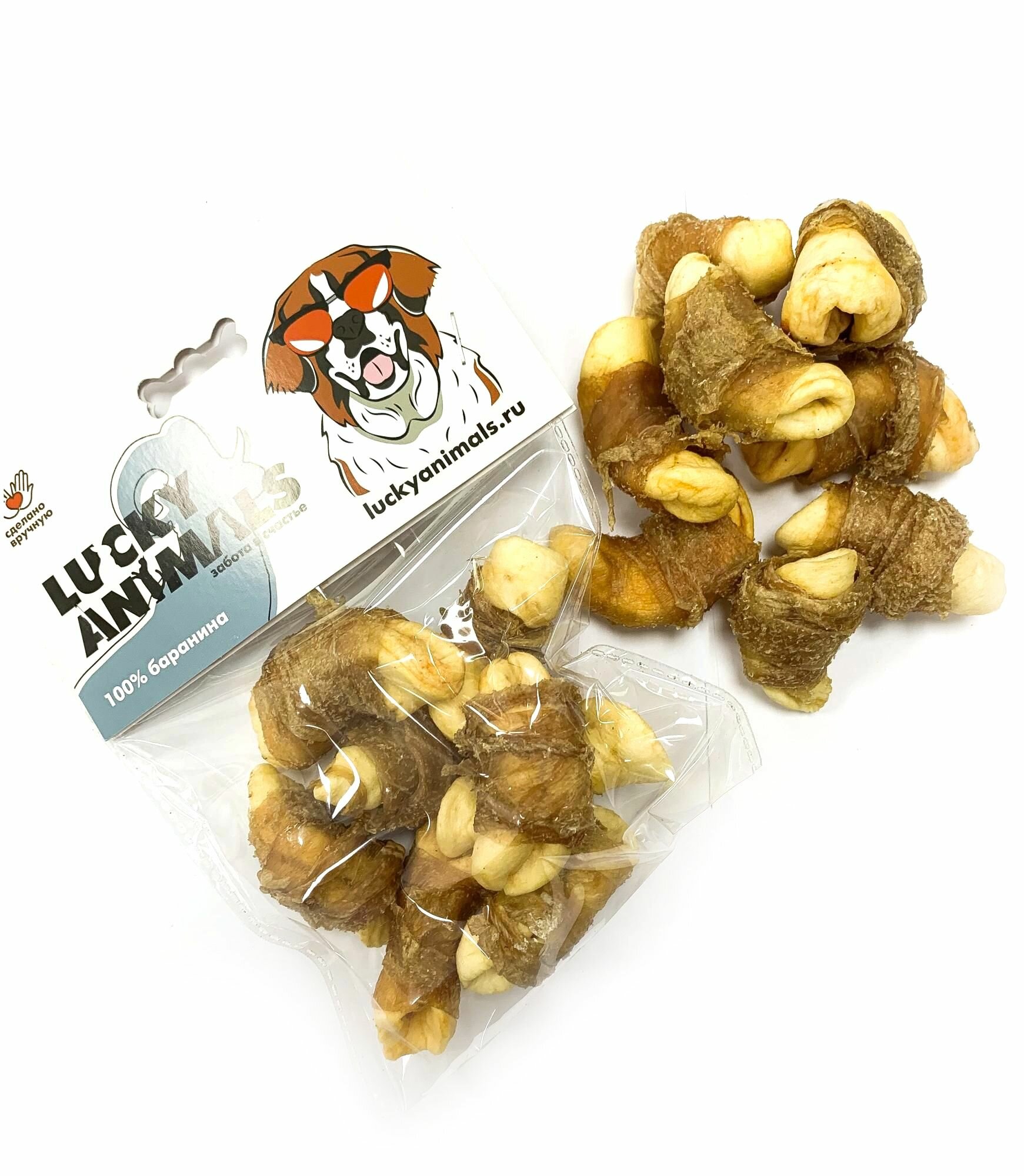 Корм Lucky Animals LUCKERS, говядина с яблоками, для собак всех пород, 100г (уп 8 шт)