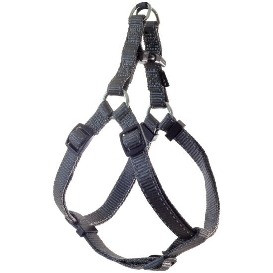 Шлейка регулируемая Triol со светоотражающей строчкой "Стандарт" S, серая, 15*450-630мм