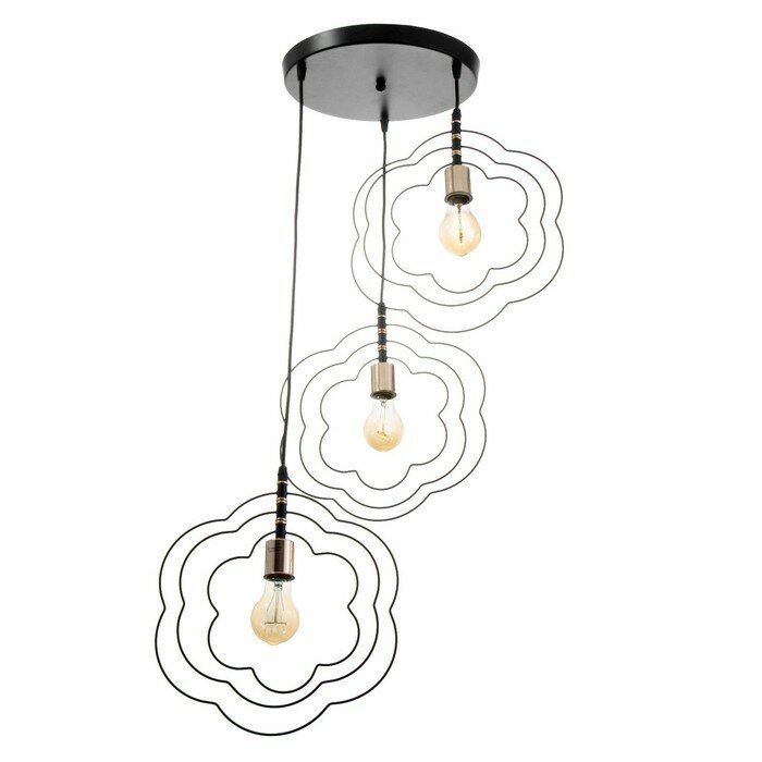 Светильник BayerLux «Вонел» 3хЕ27 40 Вт черный 50×50×100 см