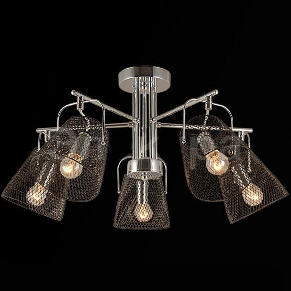 Люстра AURA 9754-5 CR+BK