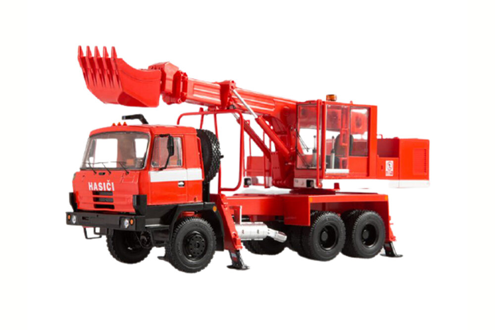 Модель коллекционная SSM Tatra / татра 815 экскаватор-планировщик UDS-114A пожарный