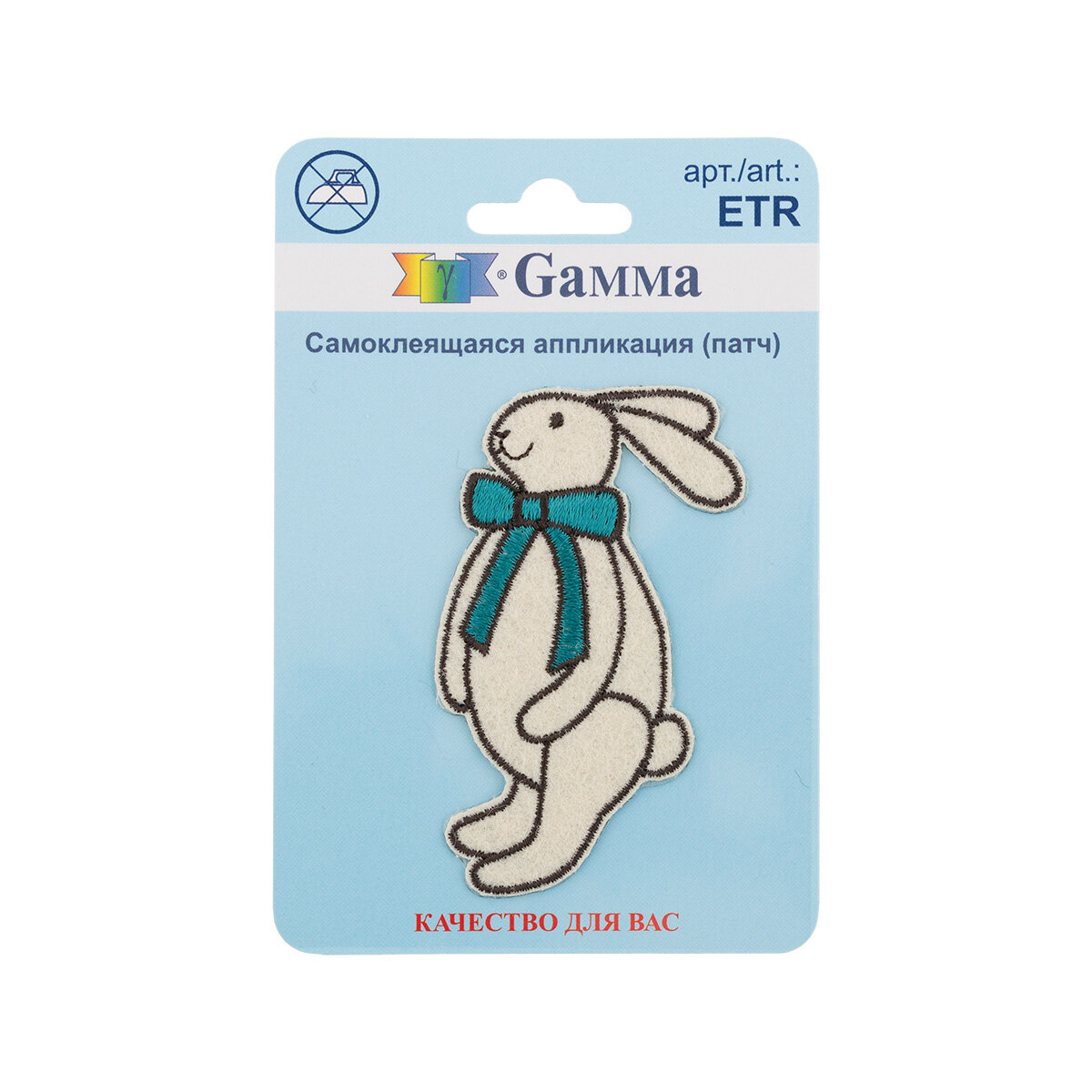 Gamma ETR самоклеящаяся аппликация-патч №02 Игрушка зайка 3.8×6.6 см 01-225 1шт