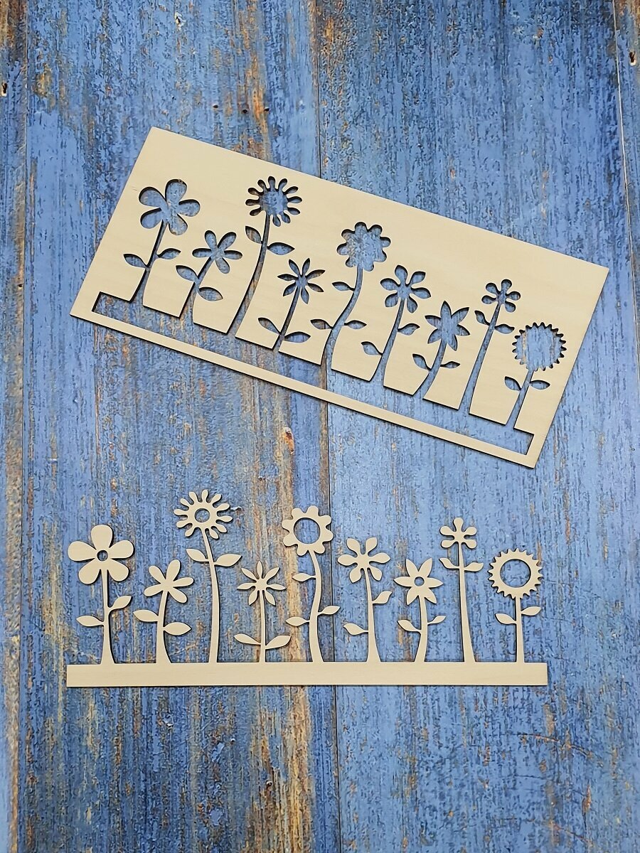 Деревянные заготовки / Декупаж, деревянная заготовка для творчества "Добрый мастер" "Цветы" 22,5*10см (1шт)