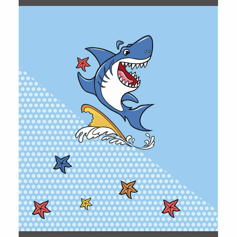Тетрадь общая А5 48л №1School Shark, клет, скреп, ВД-лак