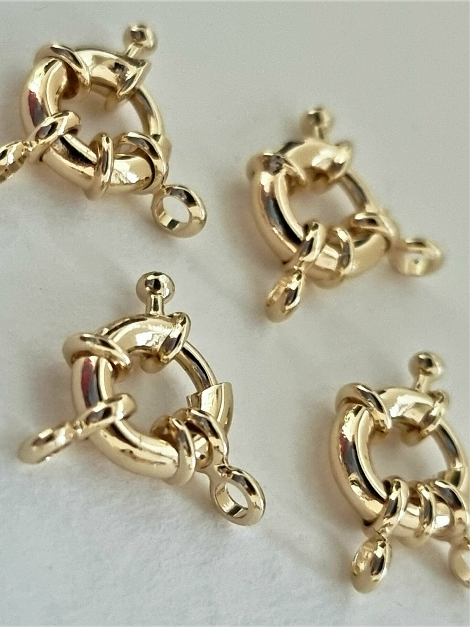 Карабины-Штурвалы 11мм. Золотой родий. 4шт.