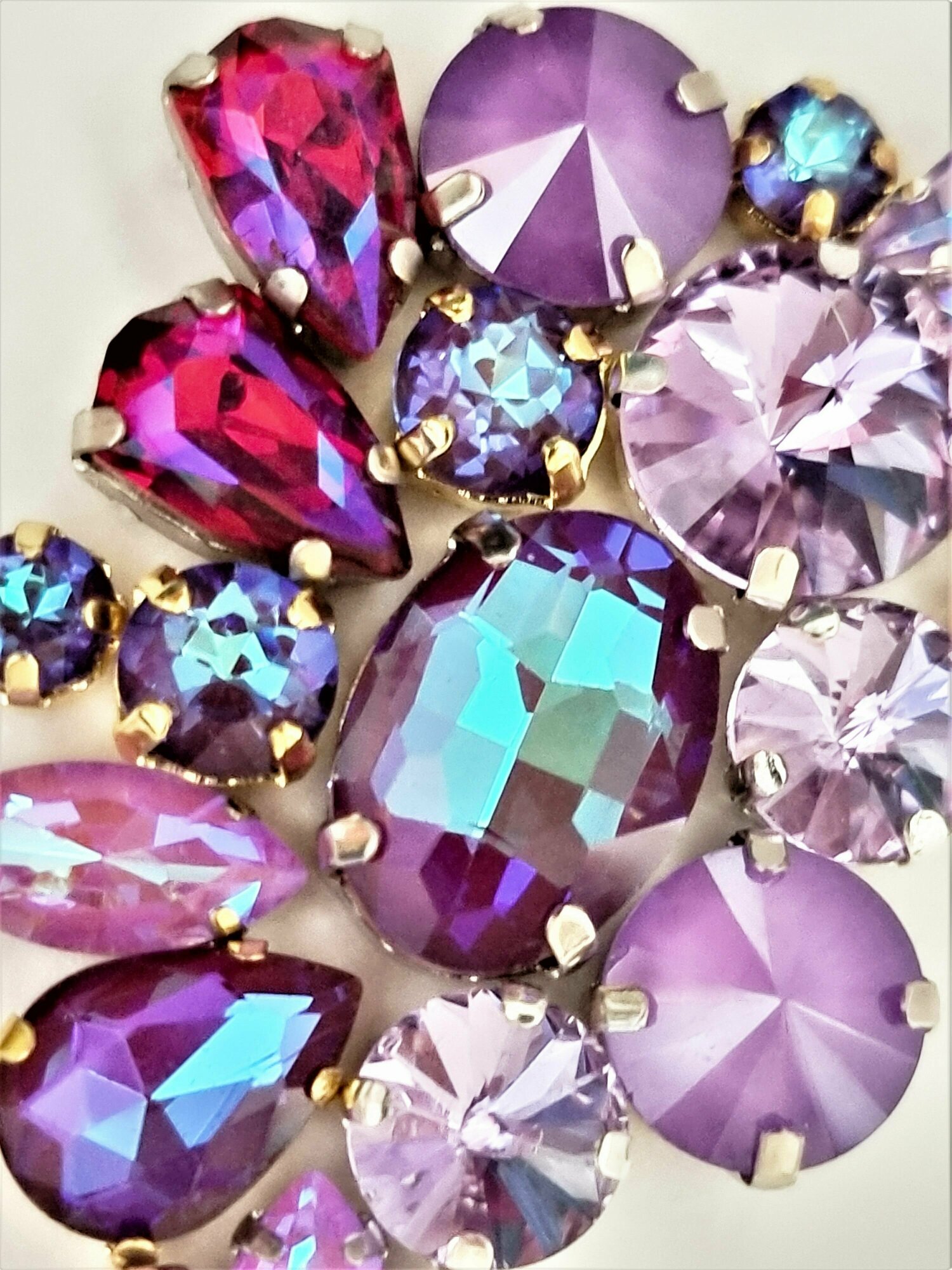 Стразы " Фиолетовый опал". Набор 21шт.