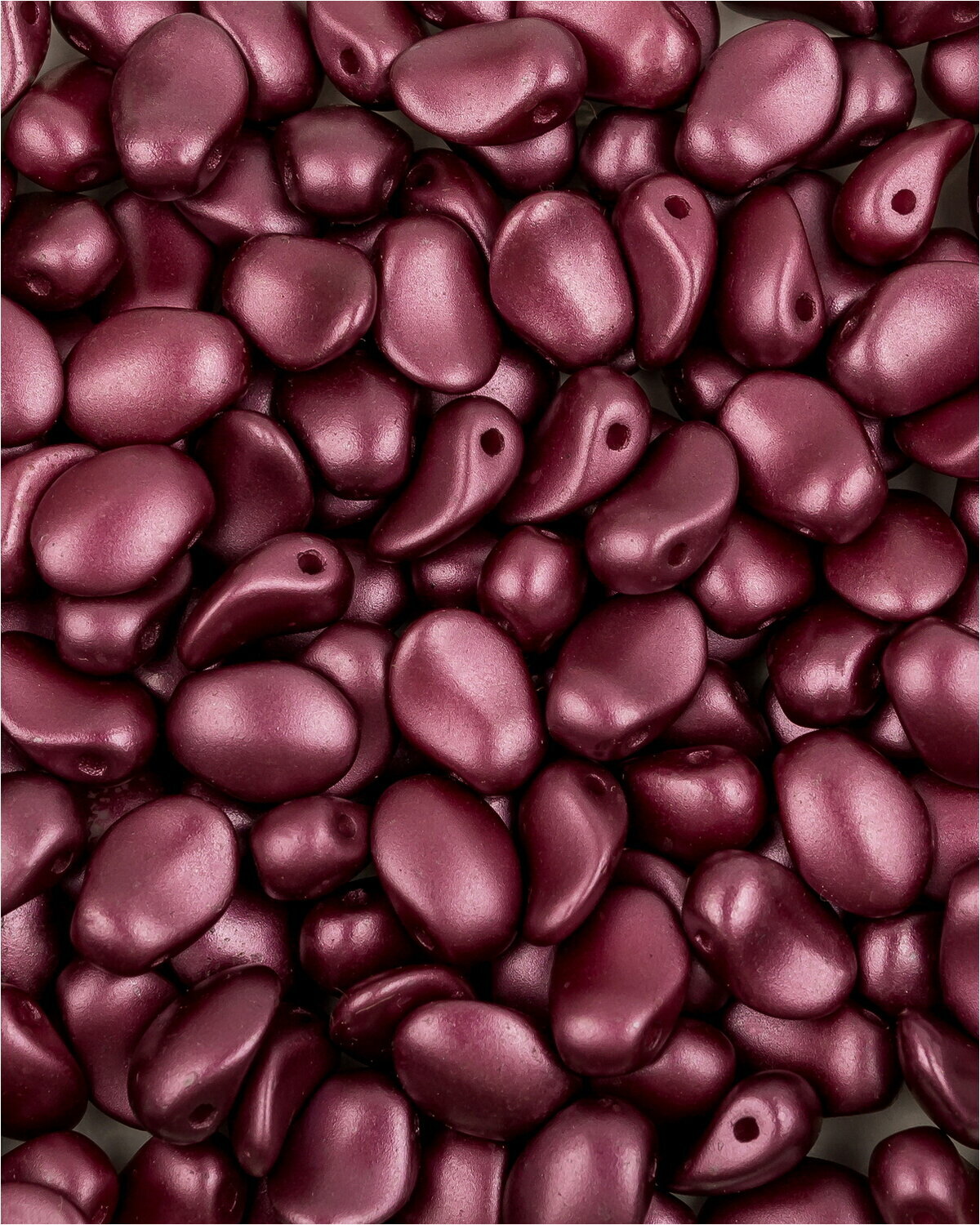 Стеклянные чешские бусины, Tulip Petals, 6х8 мм, цвет Alabaster Pastel Burgundy, 10 шт.