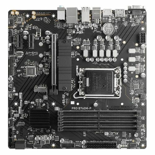 Материнская плата MSI PRO B760M-P, LGA 1700, Intel B760, mATX, Ret