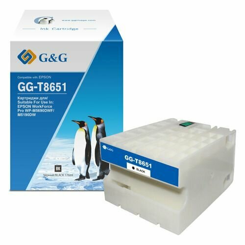 Картридж G&G GG-C13T865140, T8651, черный / GG-C13T865140