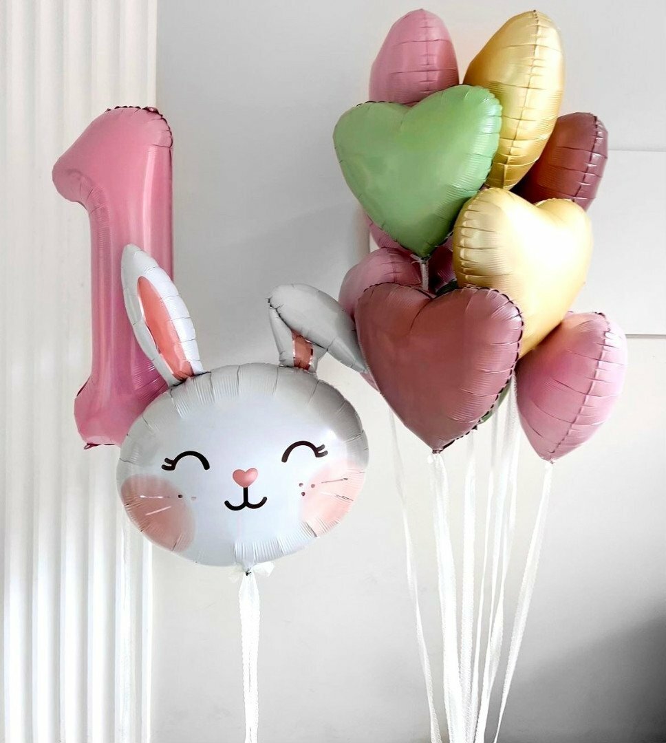 Шарики на годик «Милый зайка»