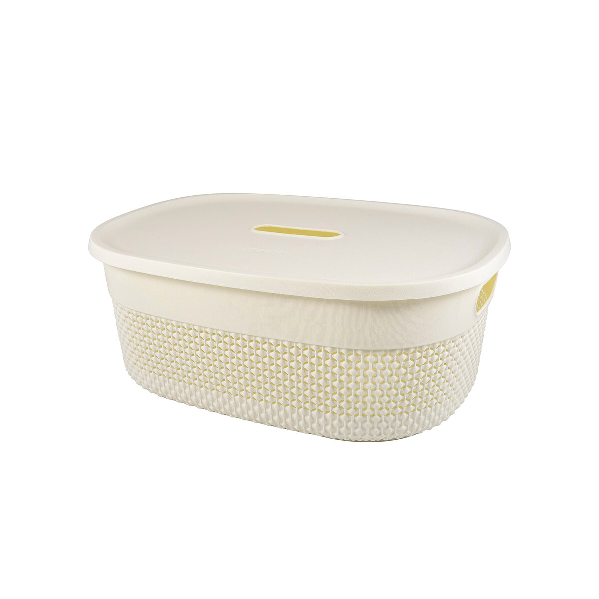 Корзина универсальная Plast Team Oslo, 388 x 292 x 155 мм, с крышкой, молочный туман