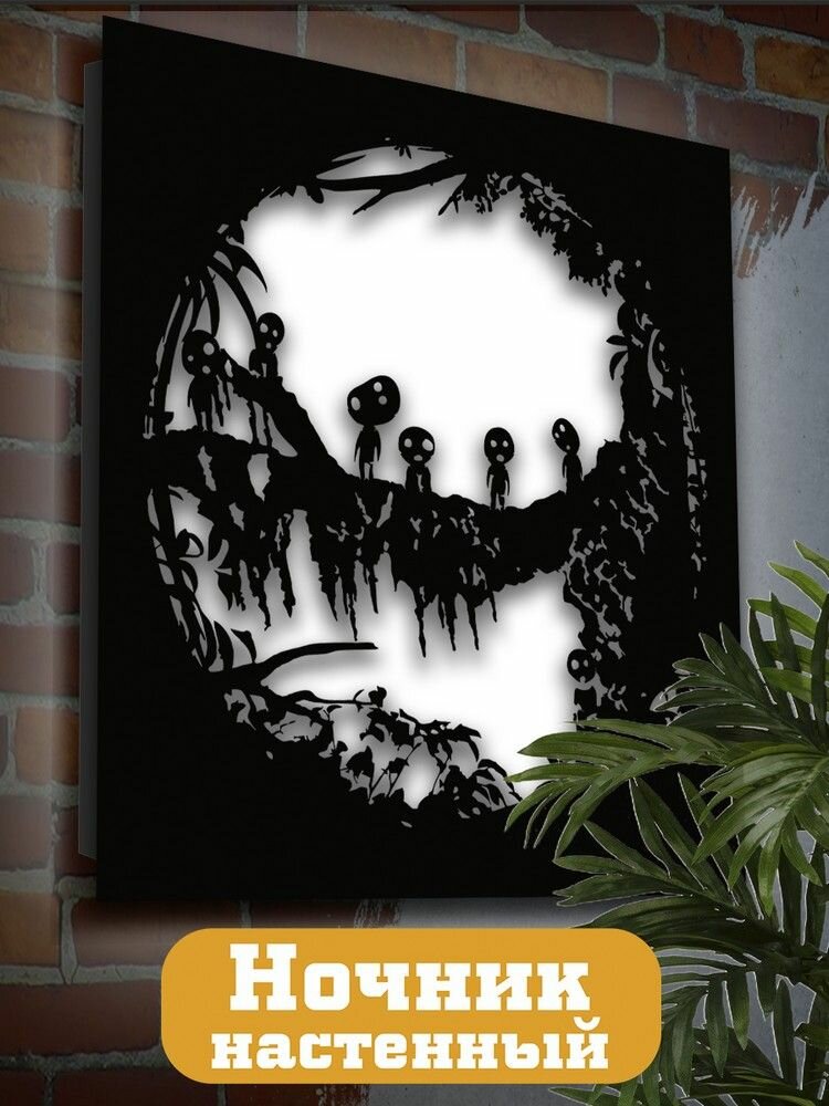 Настенный светильник панно аниме принцесса мононоке - 1104