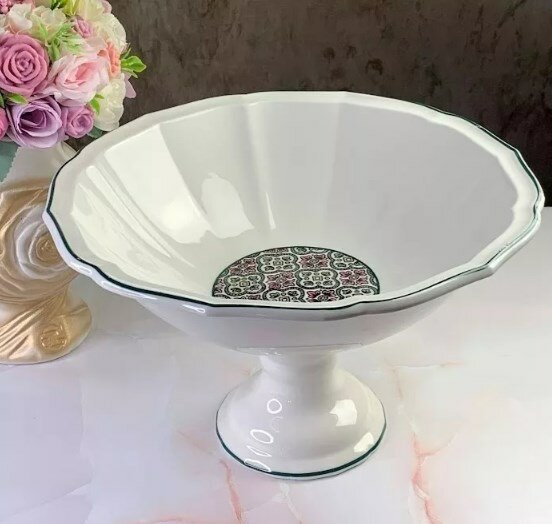 Фруктовница 30,5см дария на ножке Фарфор 205-252 118-205-252