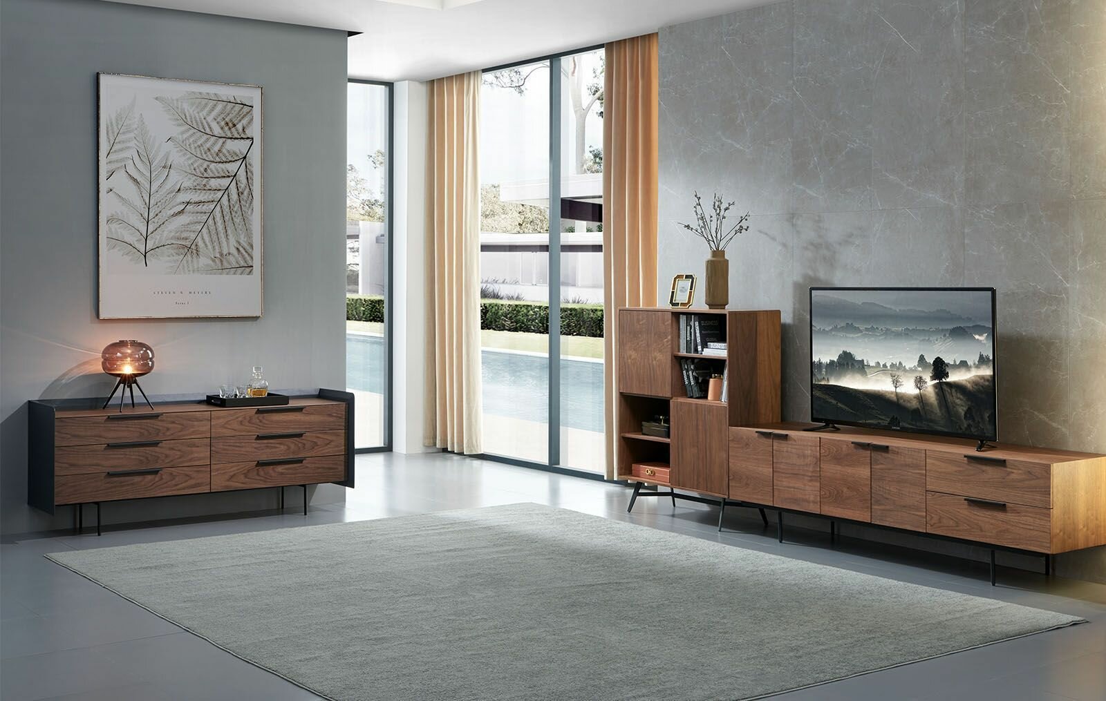 ТВ Тумба Amelia, орех