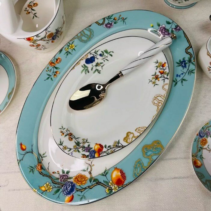 Овальное блюдо 35,5см HANOMI Костяной фарфор 145-478 118-145-478