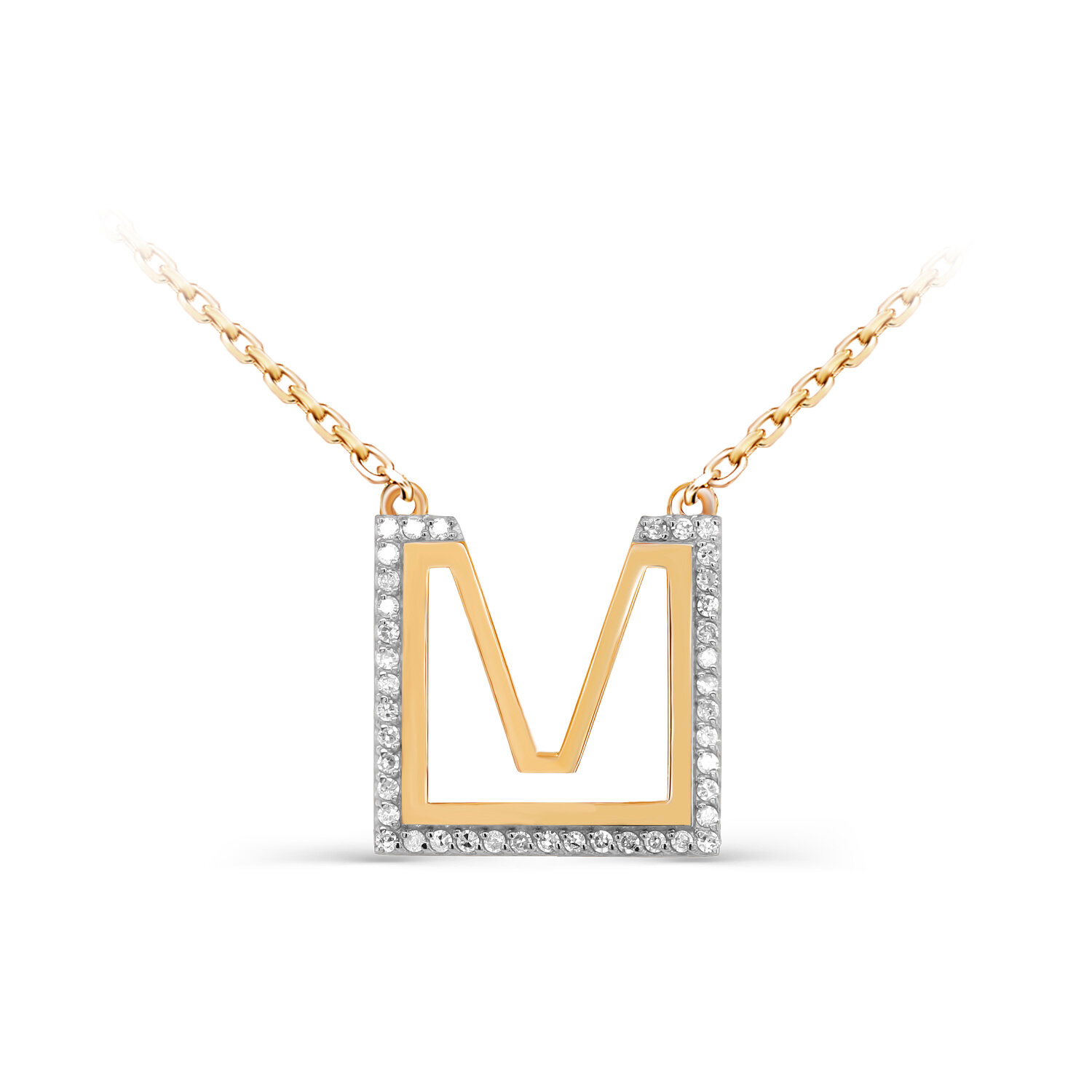 Колье, желтое золото, 585 проба, бриллиант