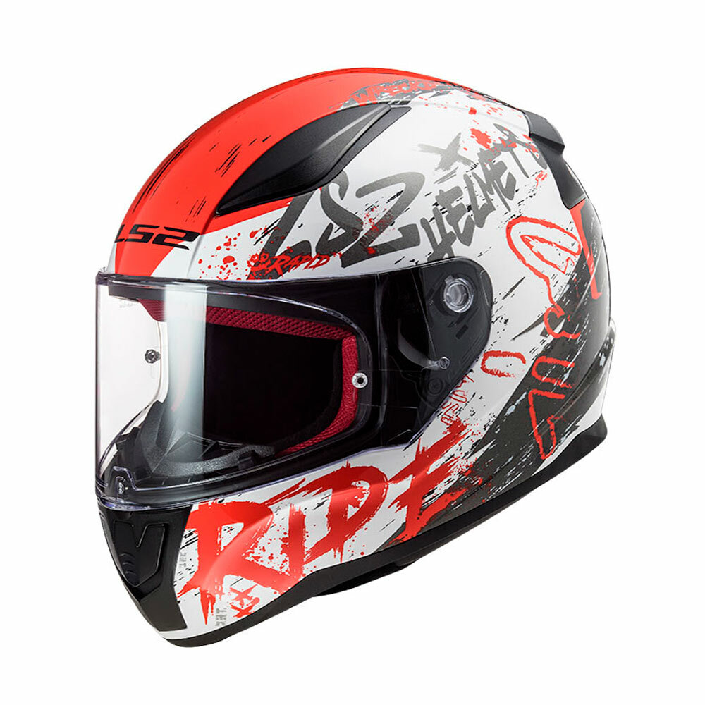 Мотошлем интеграл LS2 FF353 RAPID NAUGHTY (белый, красный, XXL)