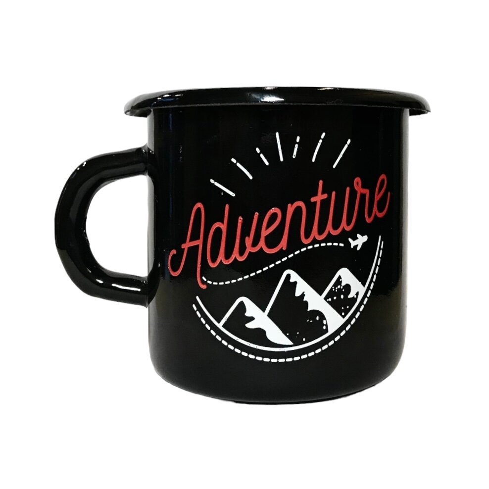 Эмалированная кружка «Adventure», чёрная, 400 мл