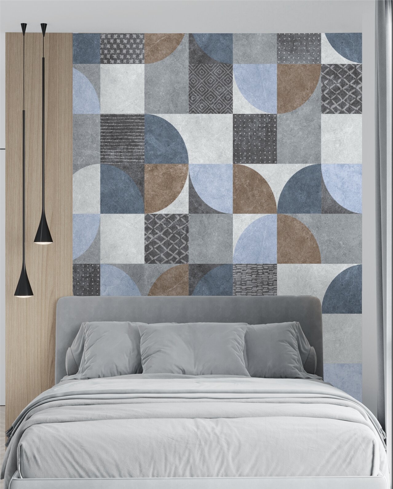 Фотообои "Геометрия в стиле гранж" 200*260 см