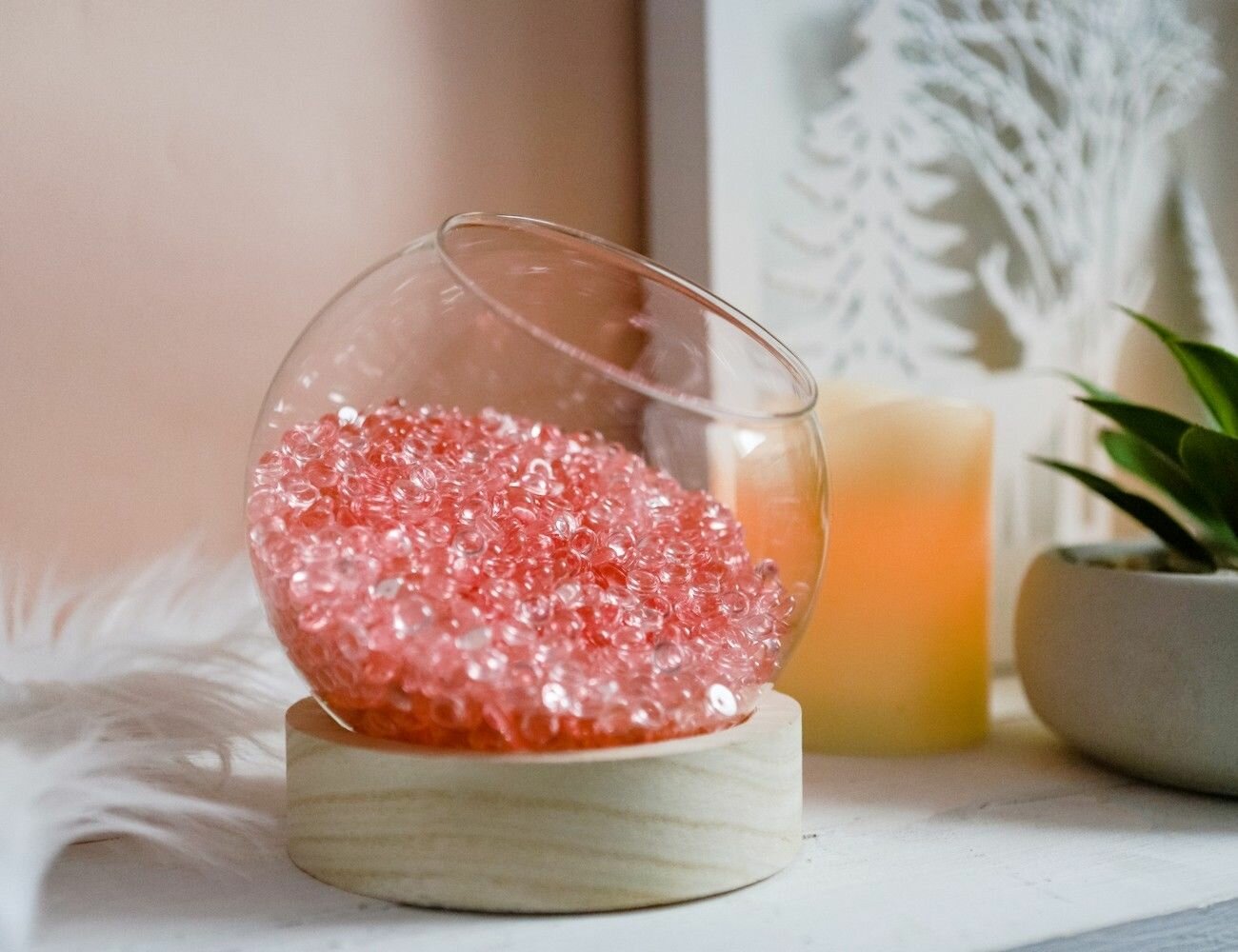 Декоративные кристаллы MAGIC DEW, розовые, 1.5 кг, 4 SEASONS 22185