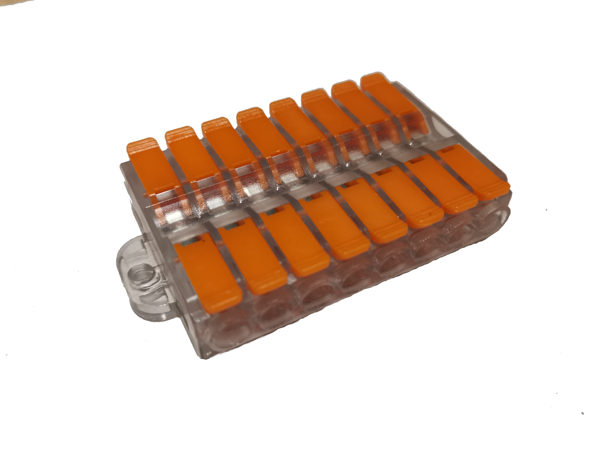 Клемма DEFA 8-WBD силовая 450V, 41А, 0.75-6mm2, проходная с пазом прозрачная