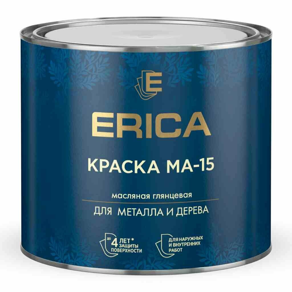 Краска Erica, МА-15, масляная, универс, глянцевая, ярко-зел, 1.8 кг