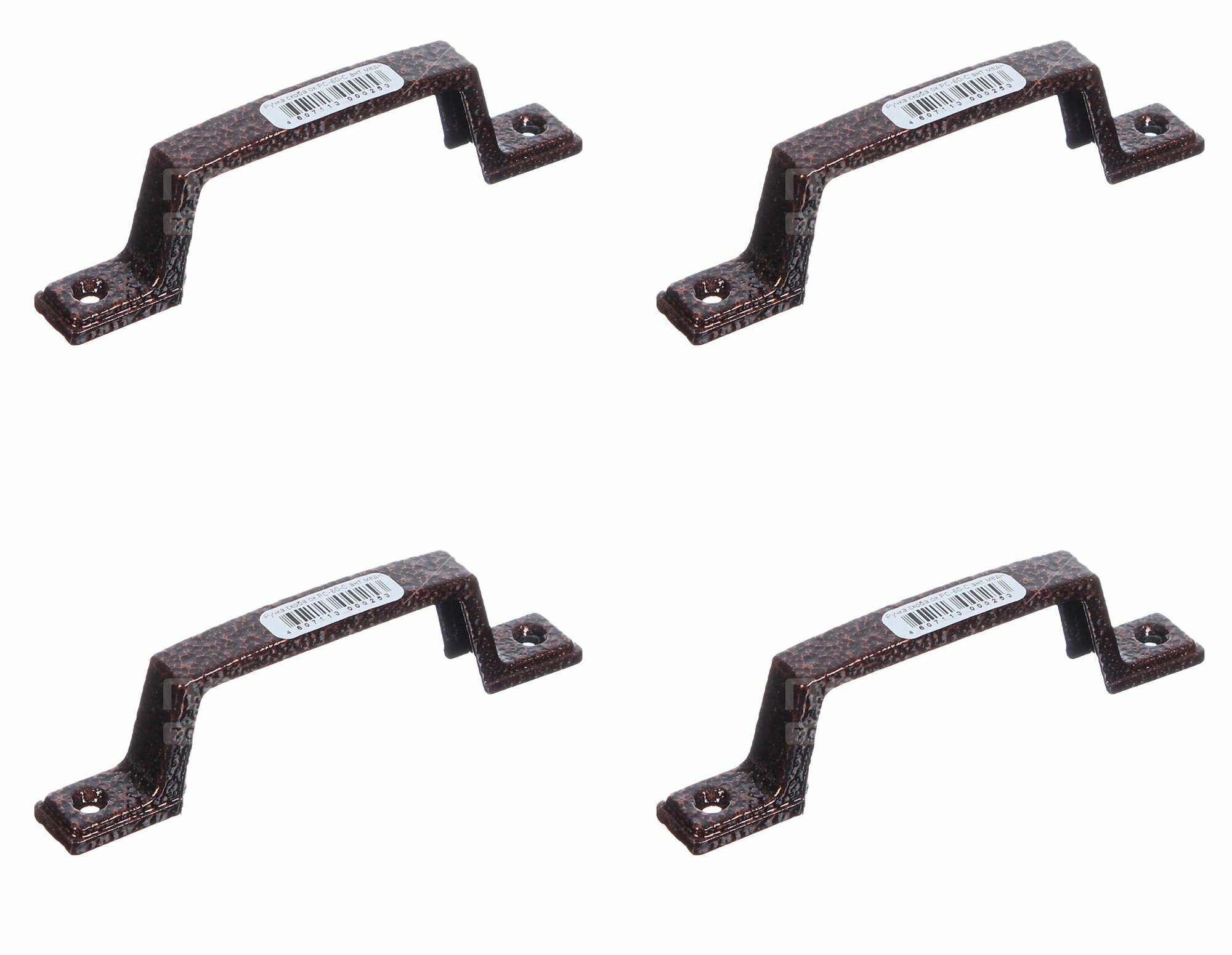 Ручка-скоба РС-60-С мм полимерное покрытие антик медный (комплект 4 штуки)