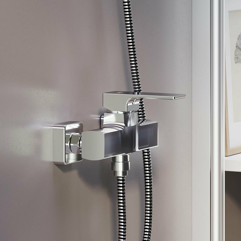 Смеситель для душа Damixa Elara хром, покрытие High Gloss, керамический картридж Light Flow