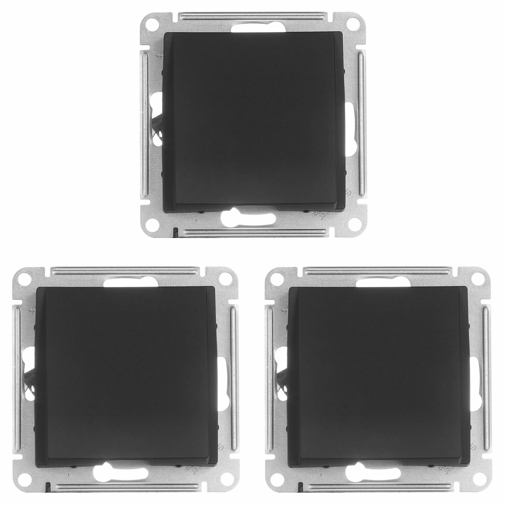 Вывод кабеля Schneider Electric Atlas Design ATN001099 скрытая установка карбон (3 шт.)