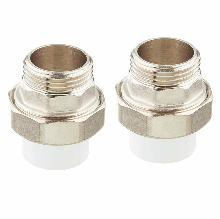 Муфта полипропиленовая разъемная (американка) 25 мм х 1 НР(ш) (2 шт.)