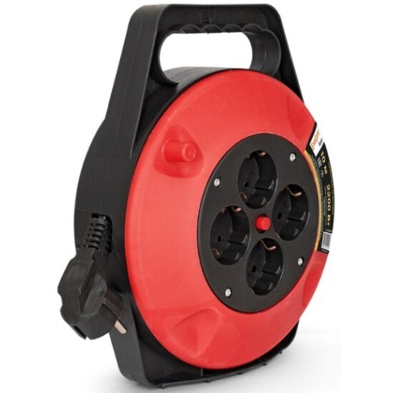 Удлинитель на катушке Exegate Master ECS-1-1B (4 евророзетки, 10м, 3х1,0)