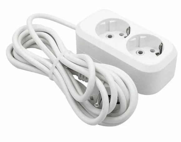 Удлинитель GELBERK GLK-2/1,5m, 10А 2 гн ПВС (1,5м) 2200 Вт