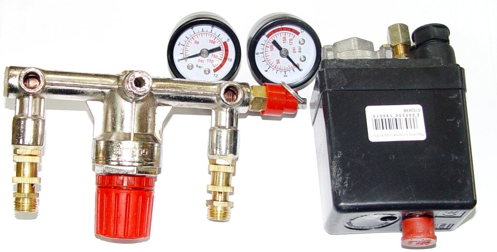 Редуктор к компрессору в сборе с автоматикой