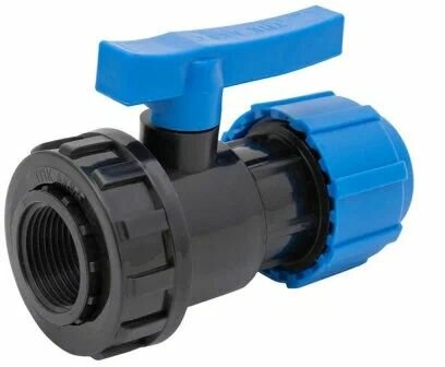 Кран шаровой обжим - вн. 20 - 1/2 ПЭ PN16 тпк-аква