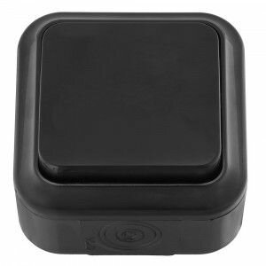 Bylectrica пралеска аква черный выкл. ОУ 1 кл. 6А черный. пластик, IP54